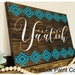 Yaateeh Border Design Wood Sign Navajo Language Wood Sign - Etsy