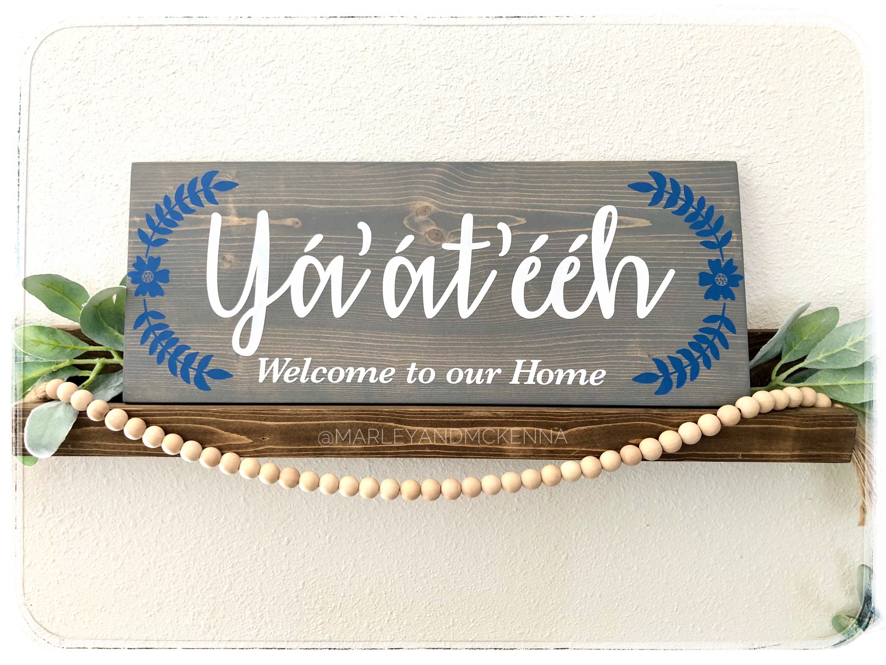 Yaateeh Welcome to Our Home Wood Sign With Border Design - Etsy