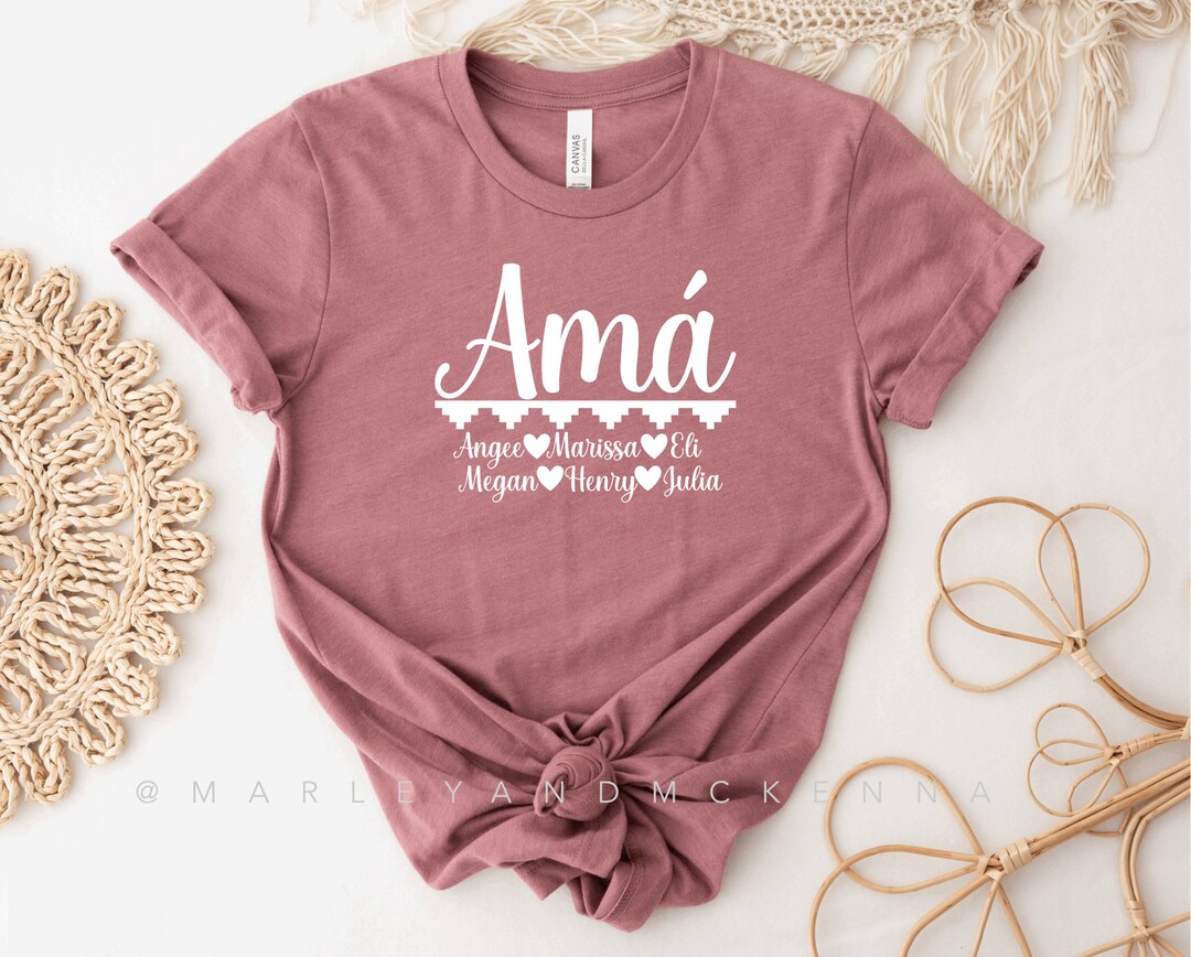 MOM - AMÁ- Shirts - Etsy