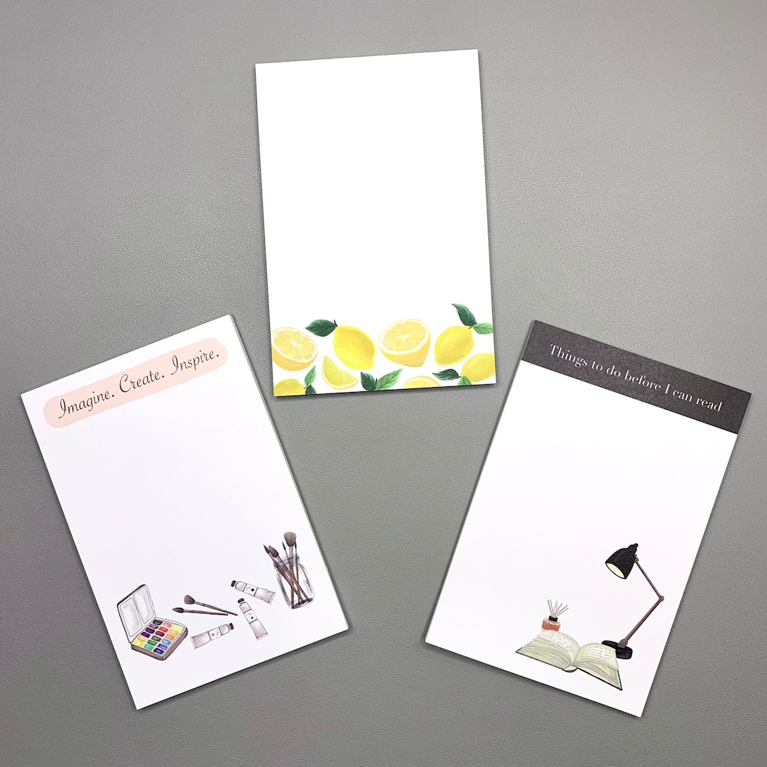 Notepads - 25 Sheet Count per Pad - 4x6" - Etsy