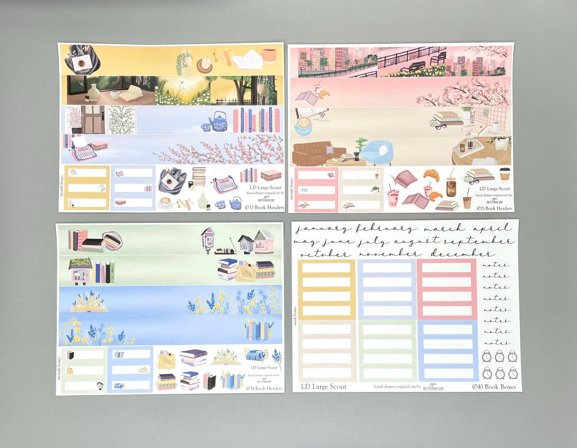 LD Book Kit - Laurel Denise Scout Planner Stickers - Large / Small - 4 ...