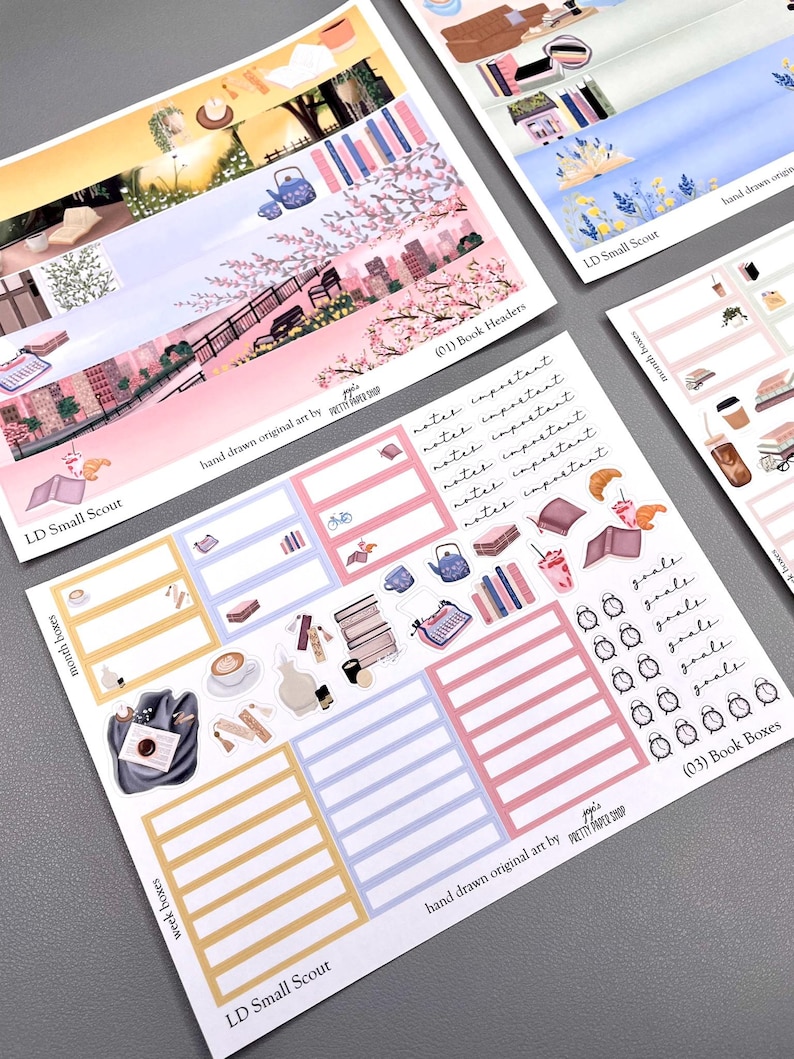 LD Book Kit - Laurel Denise Scout Planner Stickers - Large / Small - 4 ...