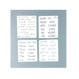 Months of the Year Single Sheet (4 Different Designs) - Planner ...