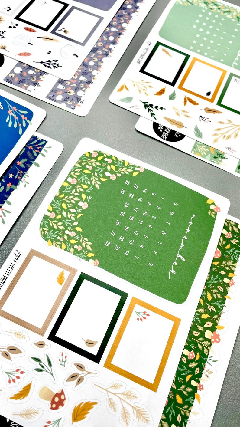 2026 Monthly Calendar Kits - Currently Pages - Planner Stickers ...