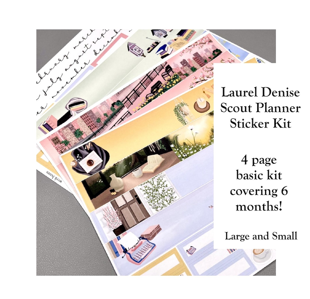 LD Book Kit - Laurel Denise Scout Planner Stickers - Large / Small - 4 ...
