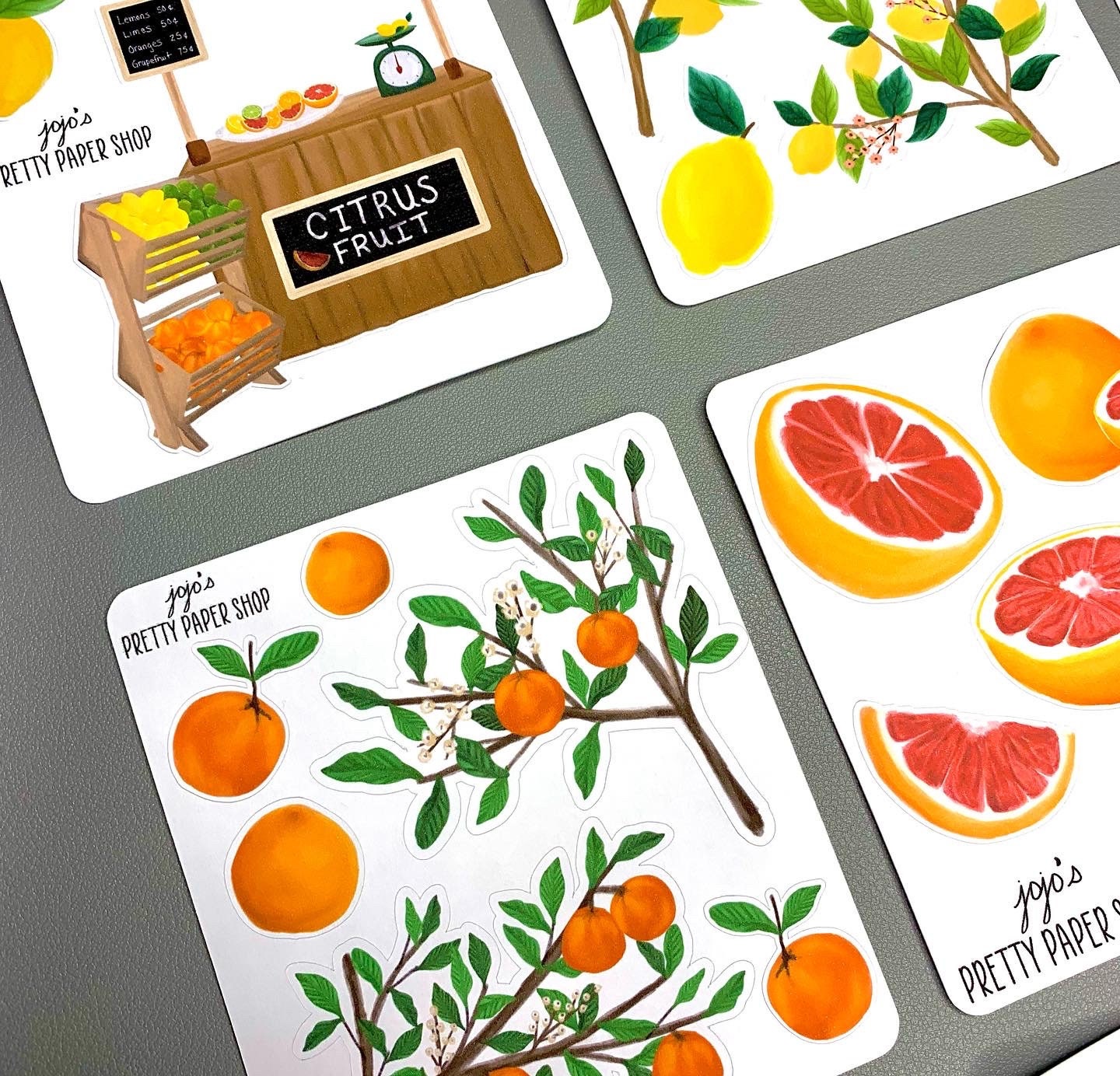 Citrus Fruits Collection - Planner Stickers - Etsy