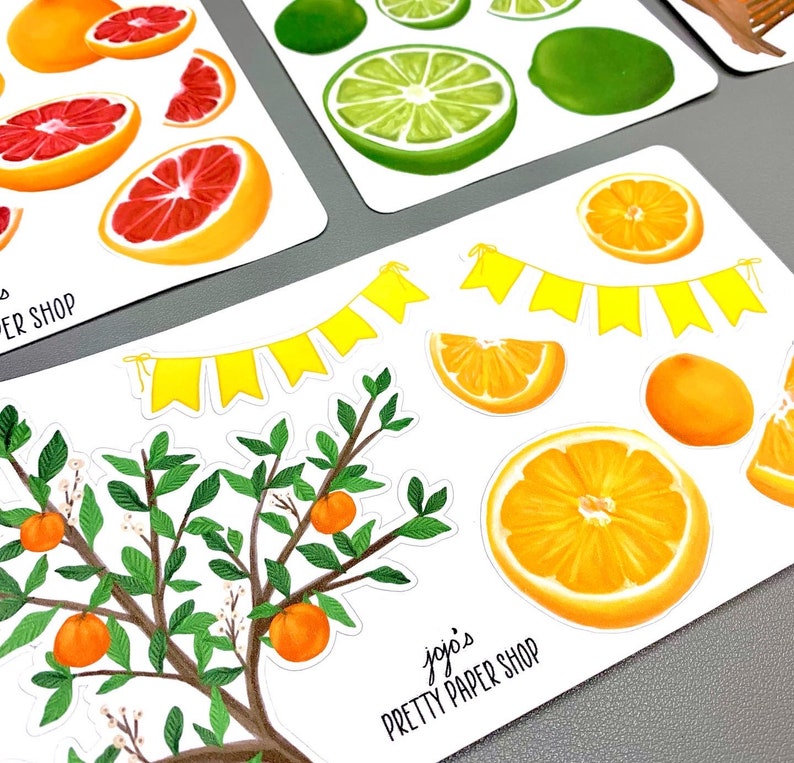 Citrus Fruits Collection - Planner Stickers - Etsy