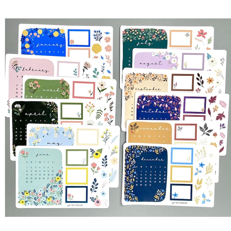 Bullet Journal Stickers Calendar - Etsy
