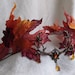 Autumnal Burgundy and Orange Tiara - Etsy