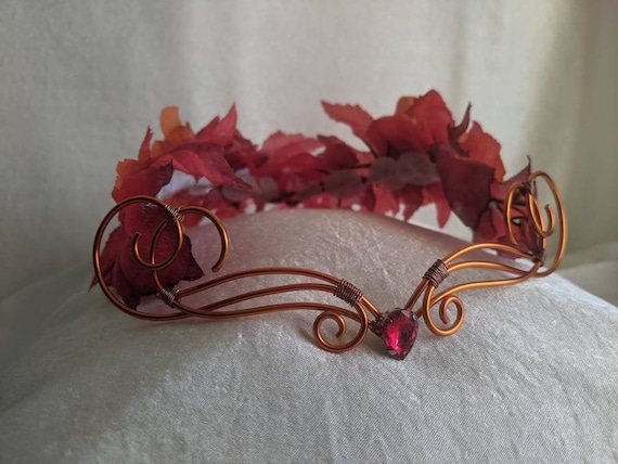 Copper Autumn Skies Elven Tiara | Etsy