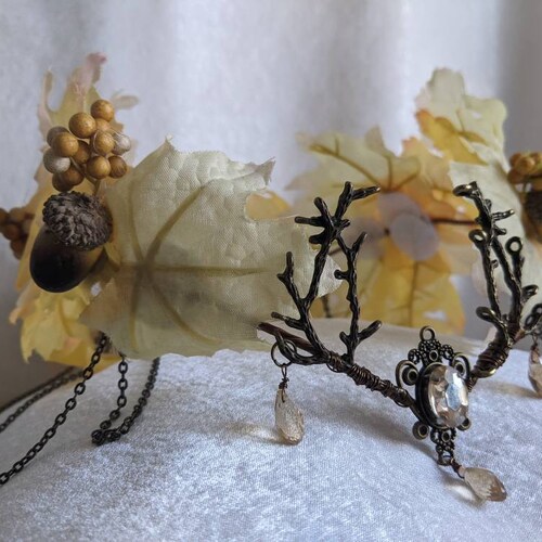 Green Moon Woodland Tiara With Branches | Etsy