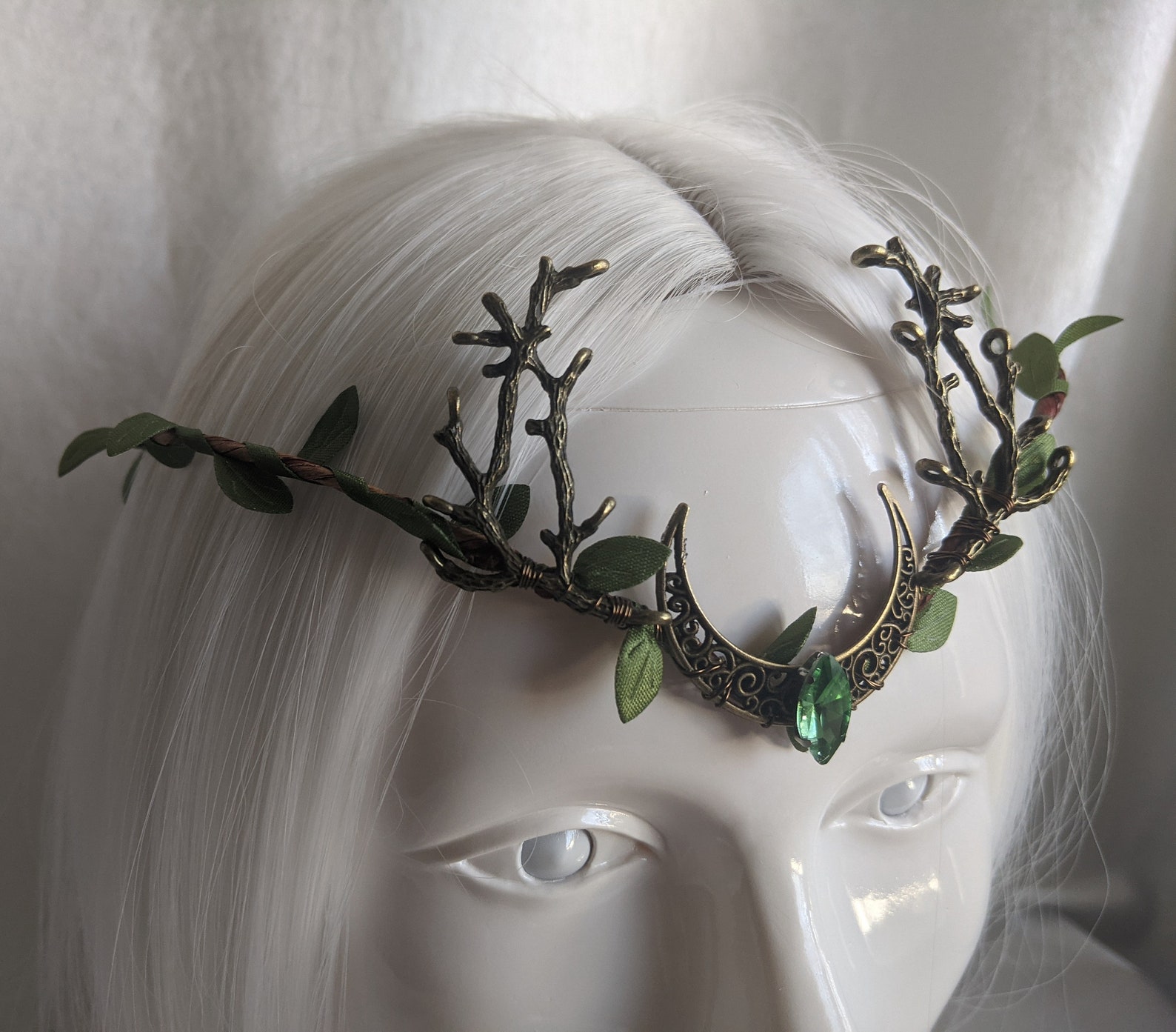 Green Moon Woodland Tiara With Branches | Etsy