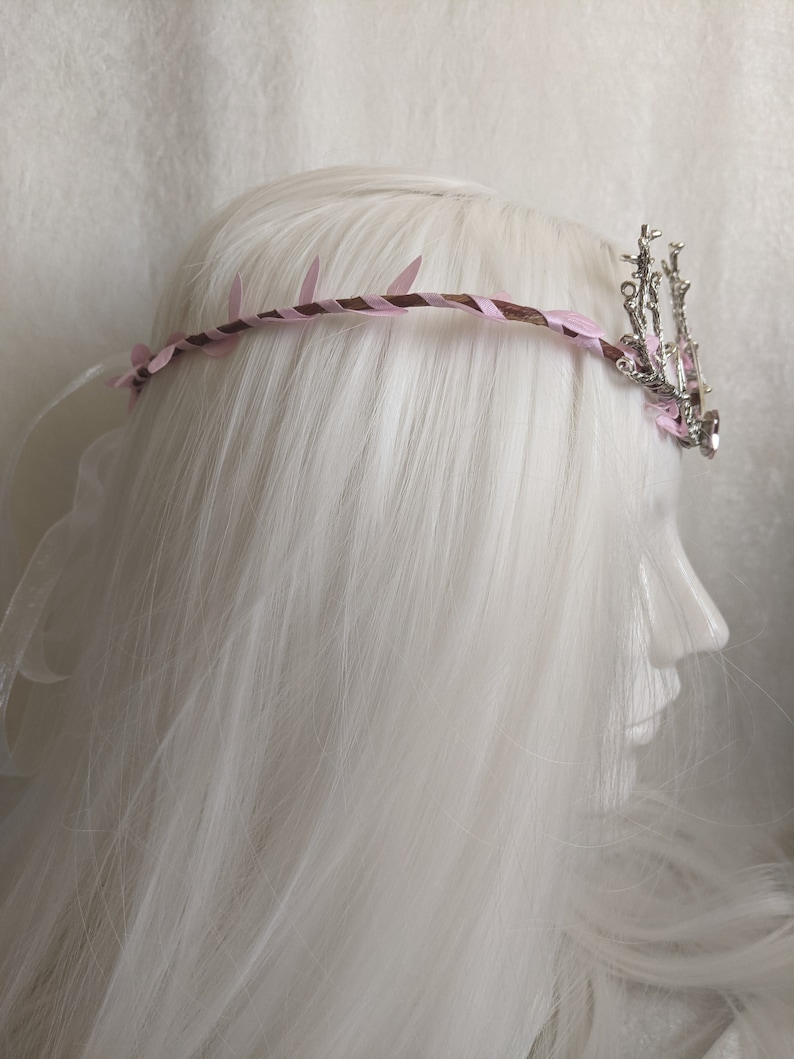 Dreamy Pink Moon Woodland Tiara With Branches - Etsy