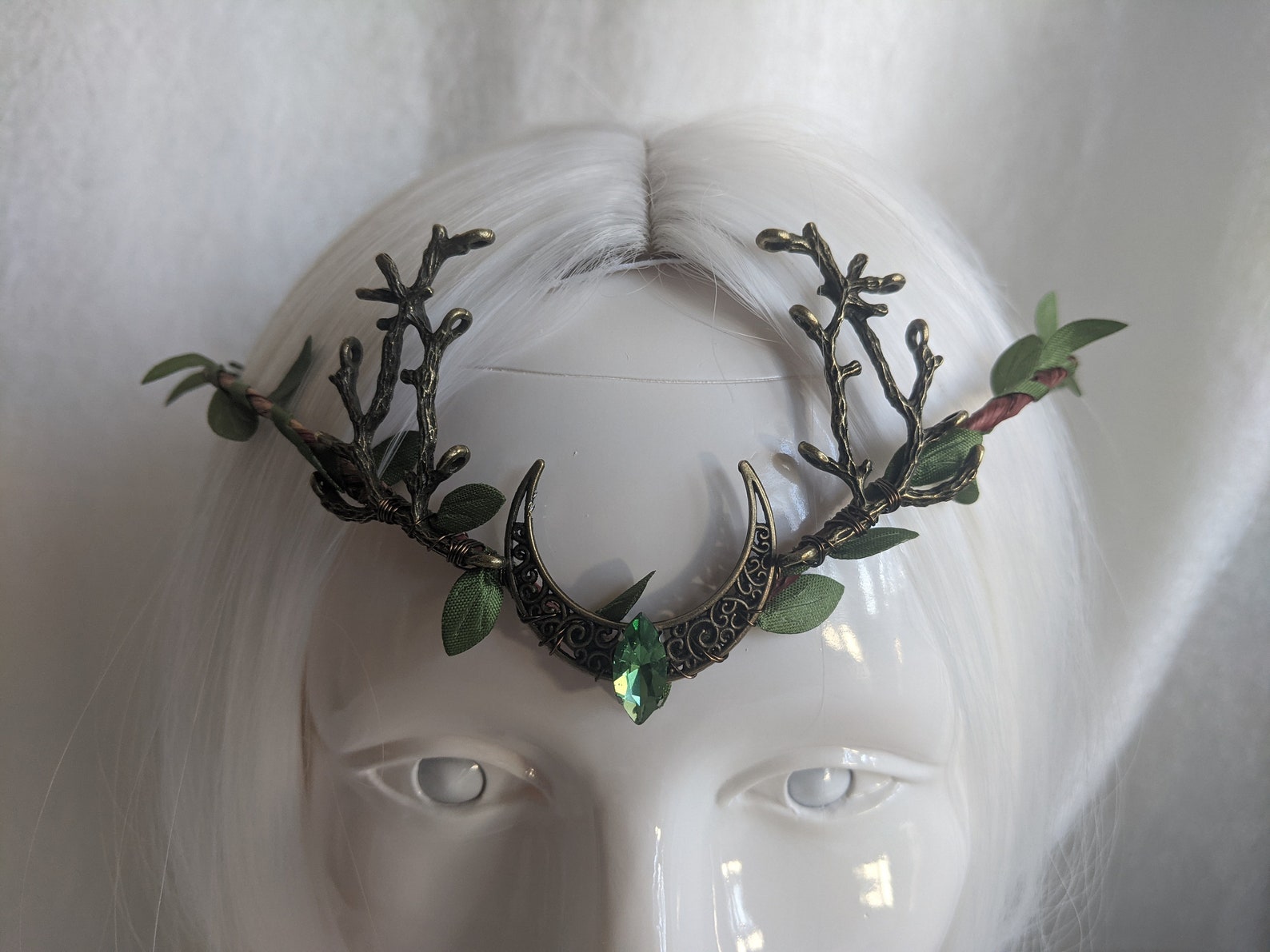 Green Moon Woodland Tiara With Branches | Etsy