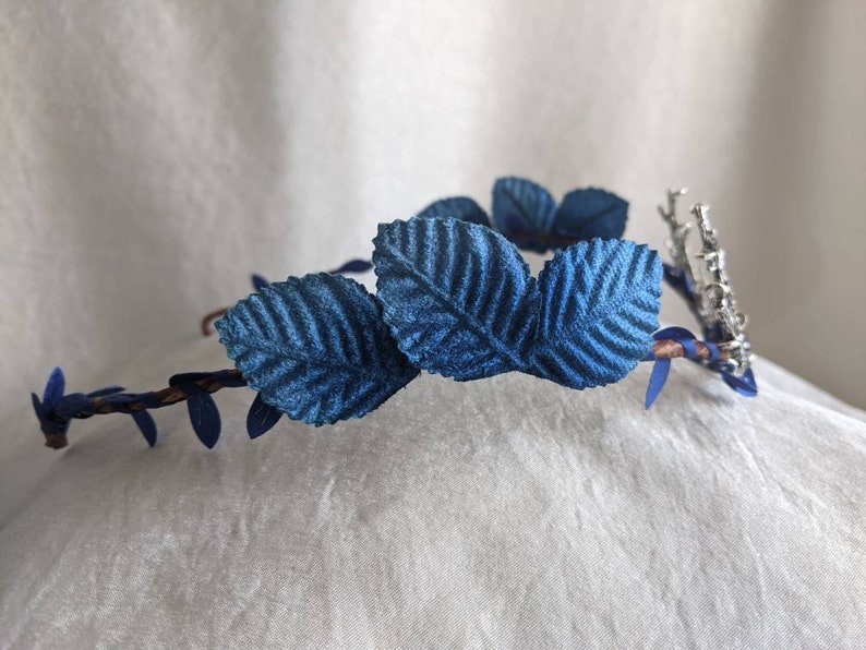 Sapphire Moon Woodland Tiara With Branches and Leaves | Etsy
