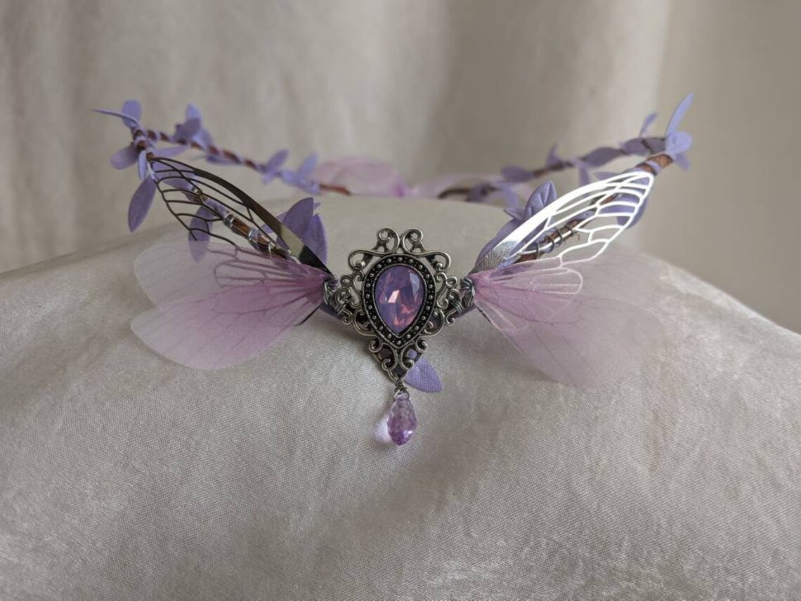 Faerie Wing and Crystal Tiara - Etsy
