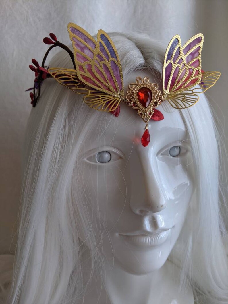 Enchanted Fire Faerie Woodland Tiara - Etsy
