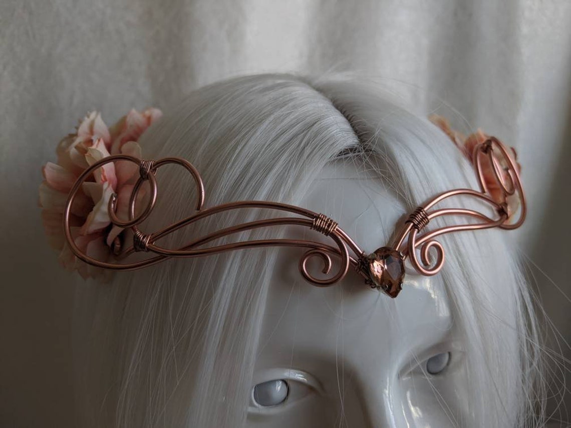 Rose Gold Roses Tiara - Etsy