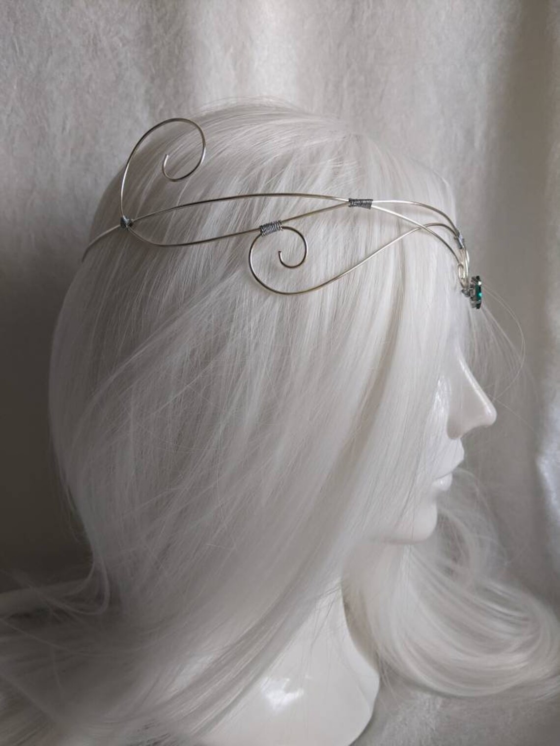 Elven Tiara with Glass Gem | Etsy