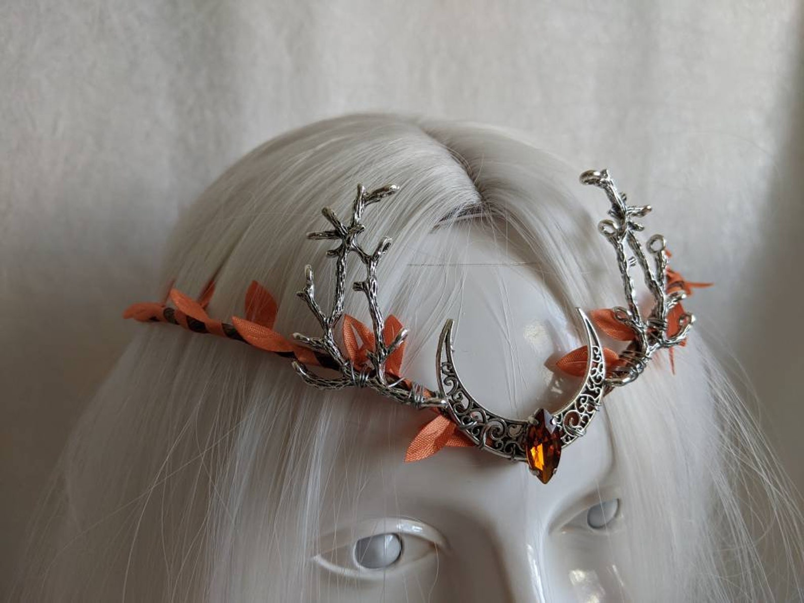 Orange Moon Woodland Tiara With Branches - Etsy