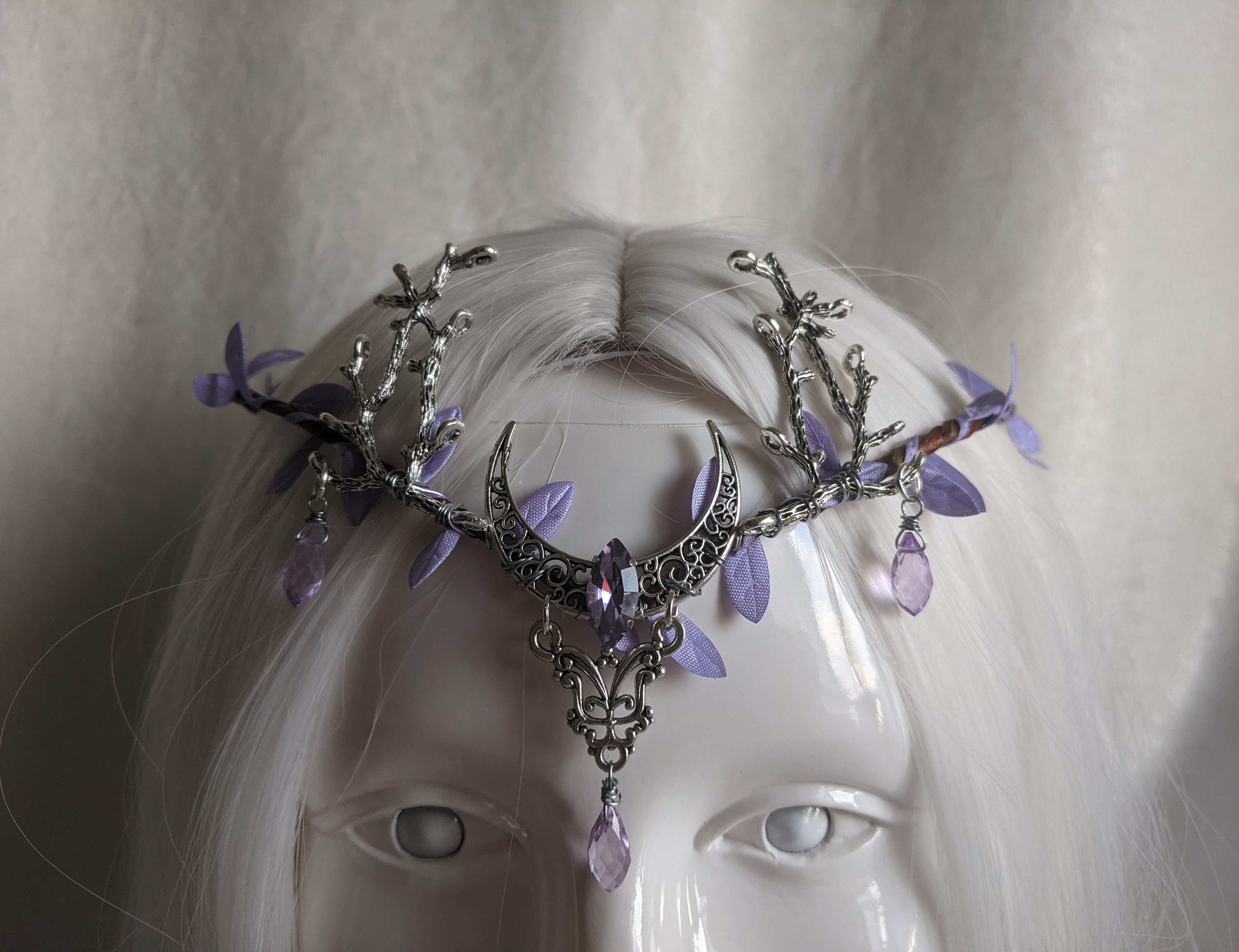 Moon Drop Woodland Tiara With Branches - Etsy