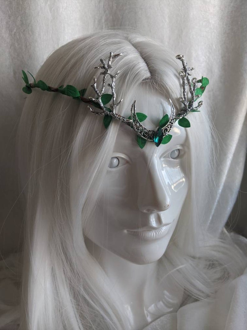 Emerald Moon Woodland Tiara With Branches - Etsy