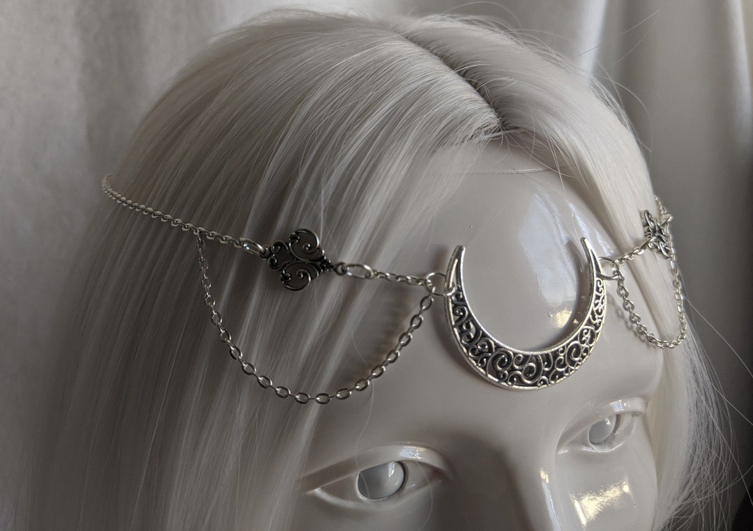 Simple Moon Head Chain - Etsy