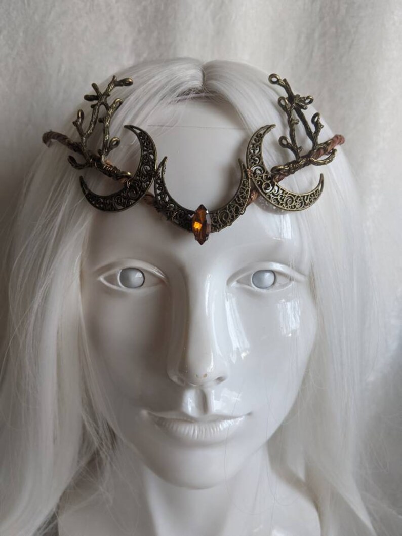 Triple Crescent and Branches Woodland Tiara - Etsy