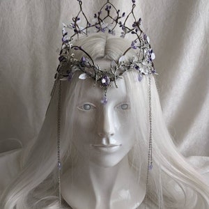 Reign of the Enchanted Forest Tiara - Silver Charms - Etsy
