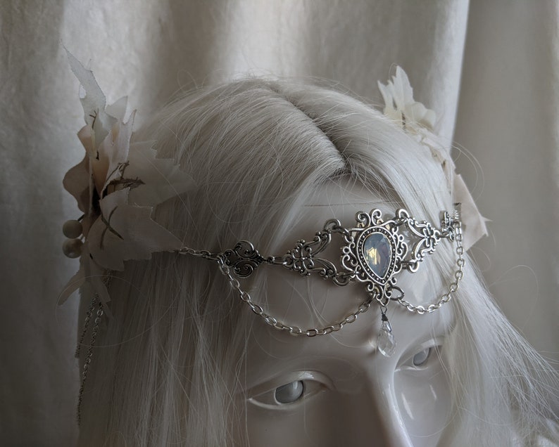 Light of the Opal Foliage and Chain Tiara - Etsy