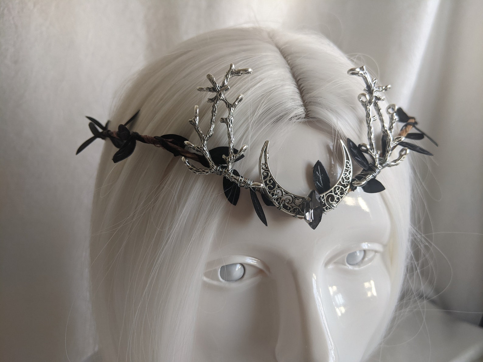 Black Moon Woodland Tiara With Branches - Etsy