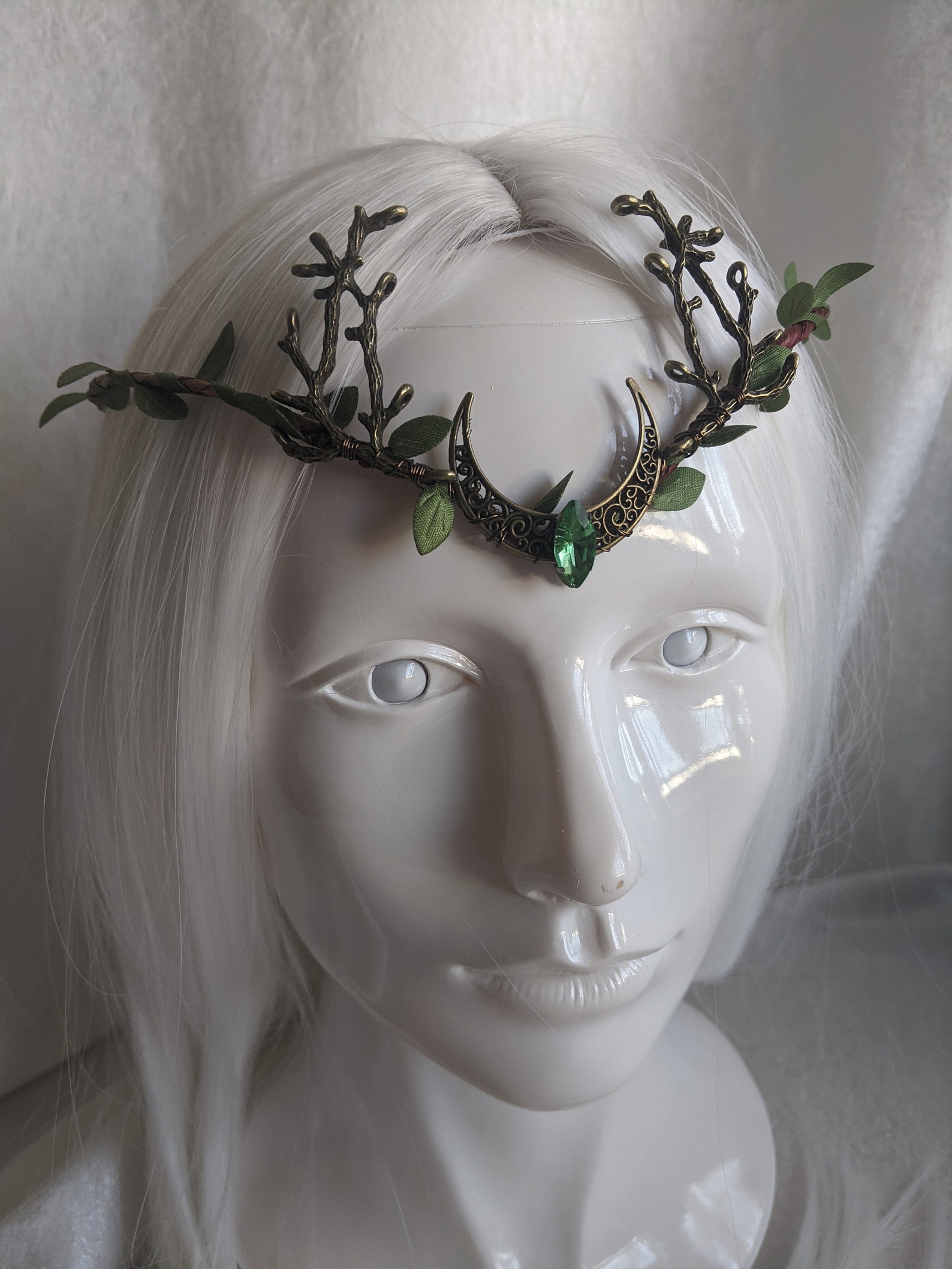 Green Moon Woodland Tiara With Branches | Etsy