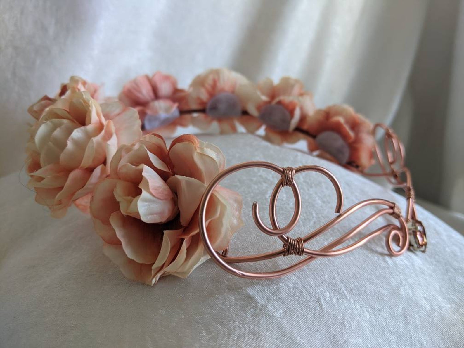 Rose Gold Roses Tiara - Etsy