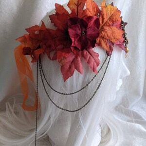 Autumnal Burgundy and Orange Tiara - Etsy