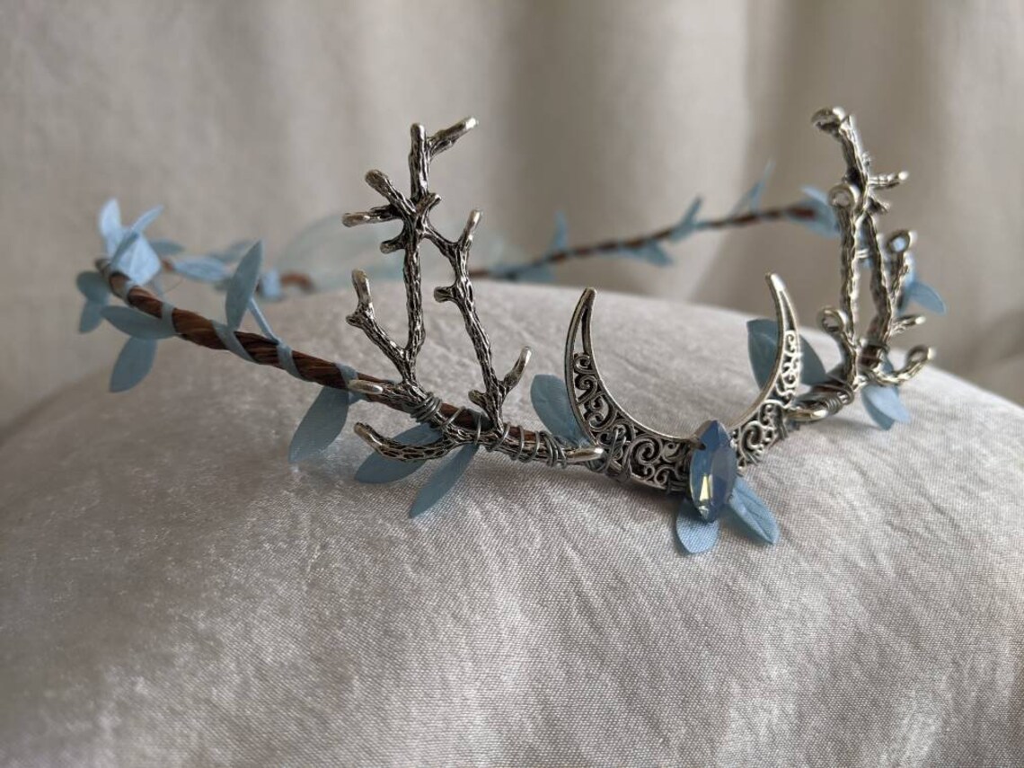 Light Blue Woodland Tiara With Branches - Etsy