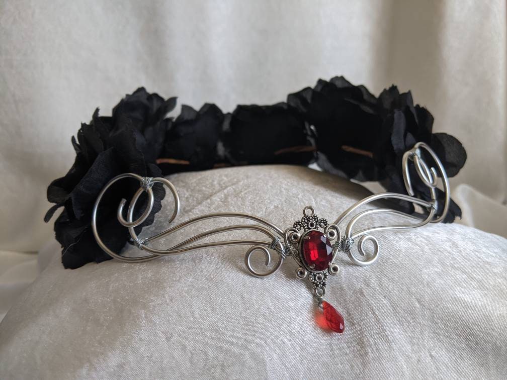 Star-lit Night Wire Rose Tiara - Etsy