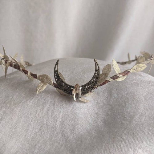 Emerald Moon Woodland Tiara With Branches | Etsy