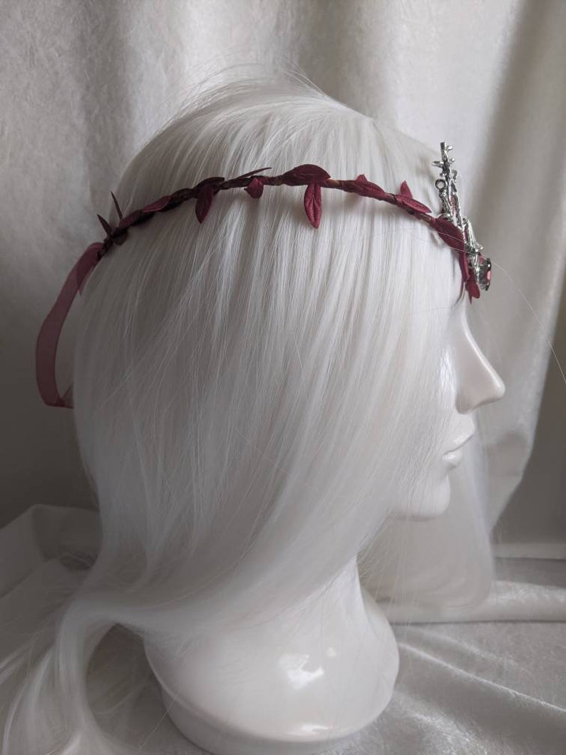 Burgundy Moon Woodland Tiara With Branches - Etsy