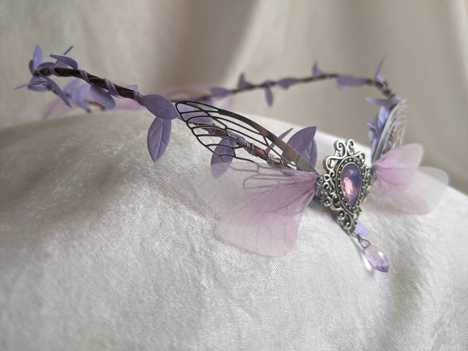 Faerie Wing and Crystal Tiara - Etsy