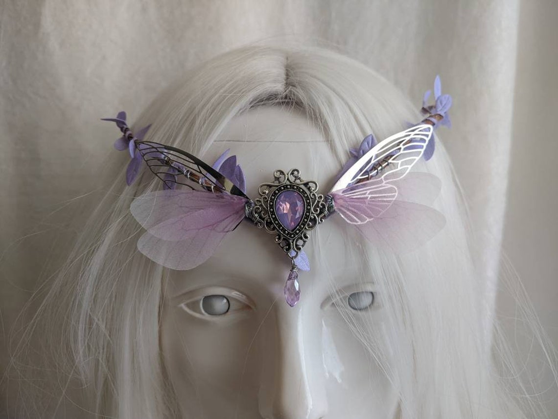 Faerie Wing and Crystal Tiara - Etsy