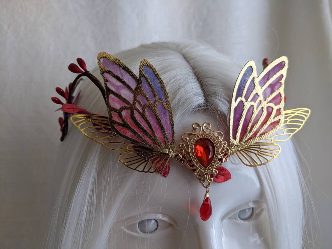 Enchanted Fire Faerie Woodland Tiara | Etsy