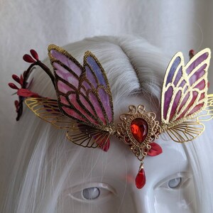 Enchanted Fire Faerie Woodland Tiara - Etsy