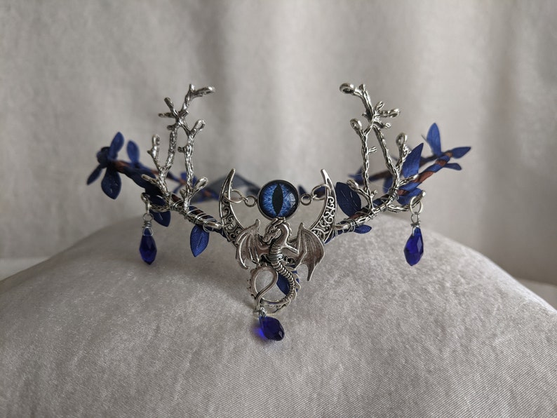 The Dragon's Magic Woodland Tiara With Branches and Drop - Etsy