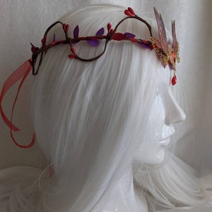 Enchanted Fire Faerie Woodland Tiara - Etsy