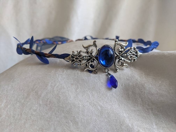 Simple Medieval Leaf and Gem Circlet - Etsy