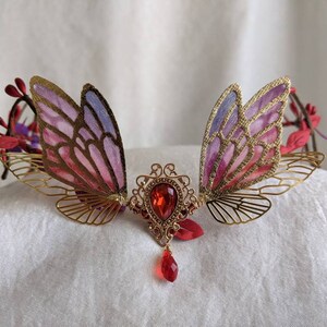 Enchanted Fire Faerie Woodland Tiara - Etsy