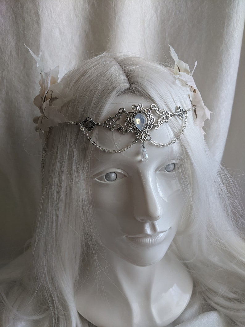 Light of the Opal Foliage and Chain Tiara - Etsy