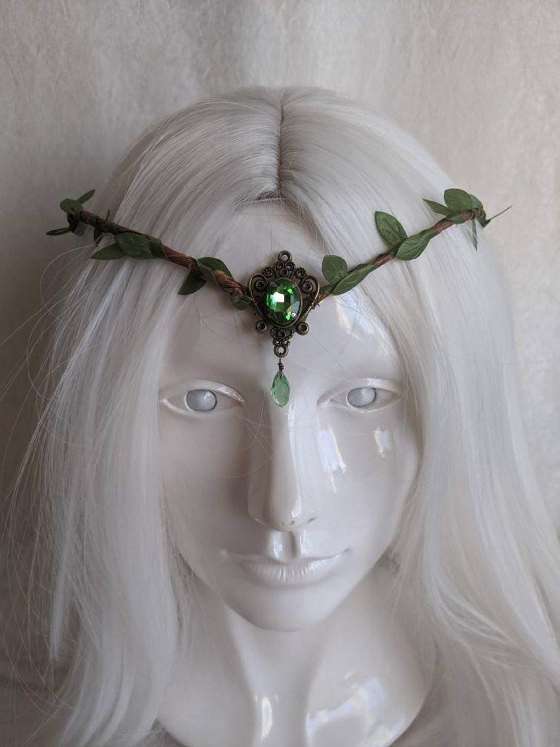 Simple Elven Woodland Tiara with Crystal Rhinestone | Etsy
