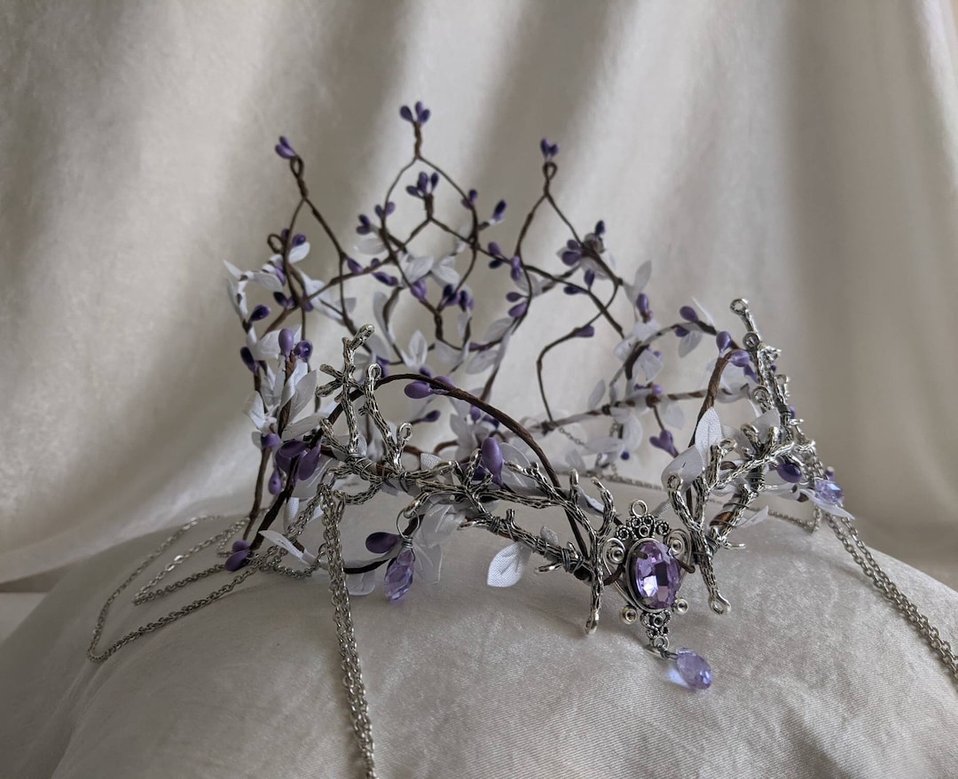 Reign of the Enchanted Forest Tiara - Silver Charms - Etsy