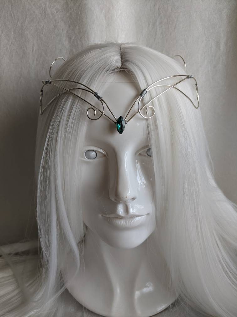 Elven Tiara with Glass Gem | Etsy